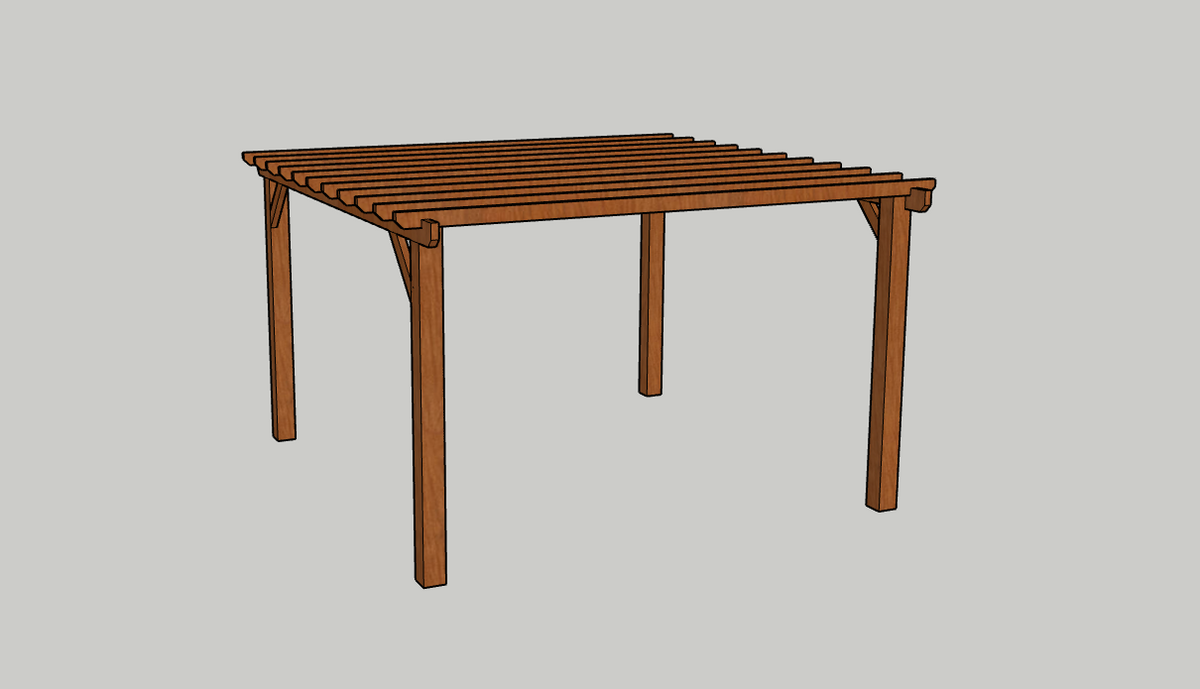 Flat Roof Wooden Pergola Kits – Ruby Group