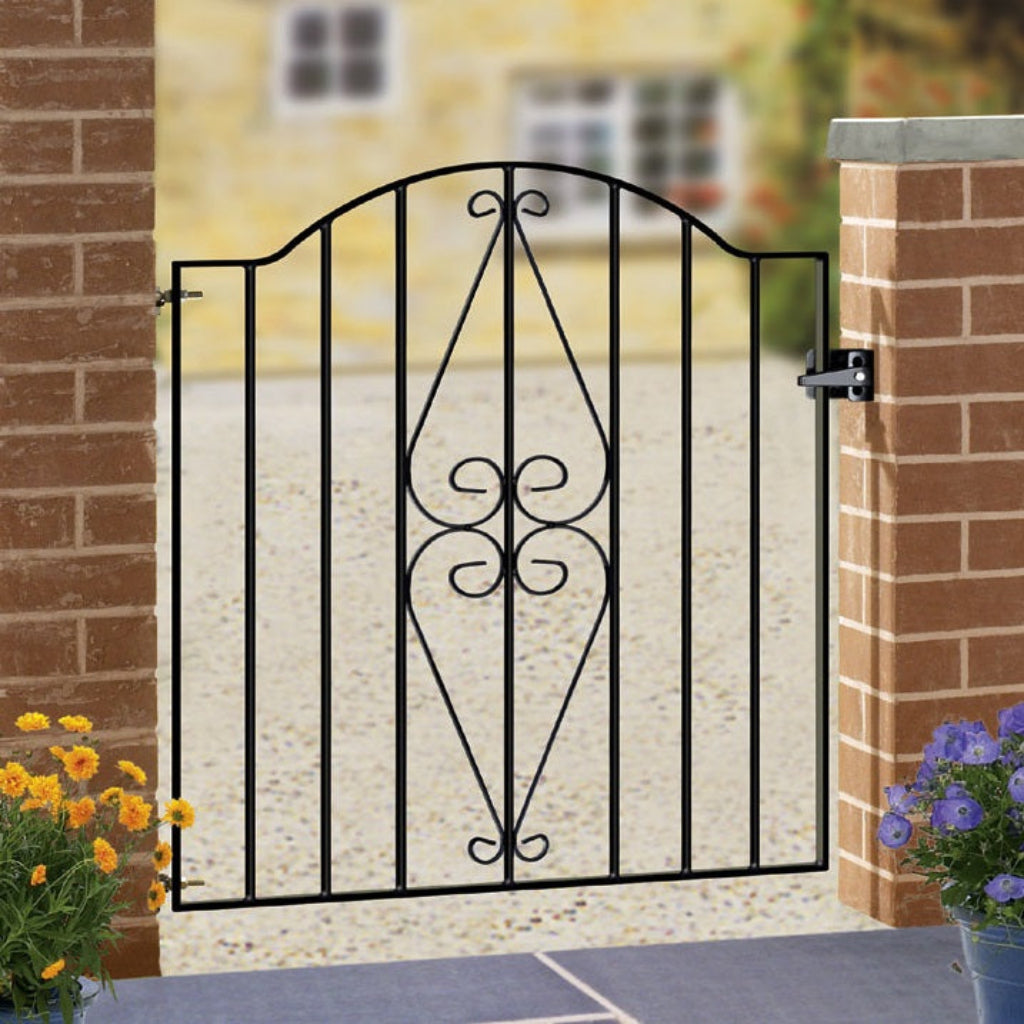 Helston Scroll Bow Top Garden Gate – Ruby Group
