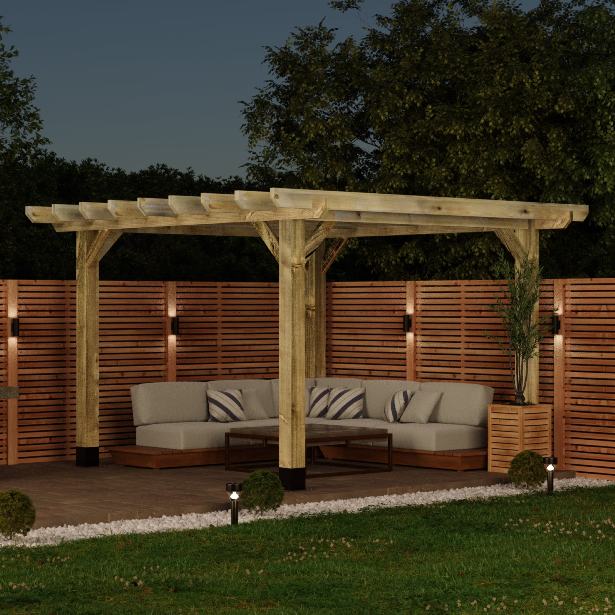 Flat Roofed Premium Pergolas | Frame Only | Ruby UK – Ruby Group
