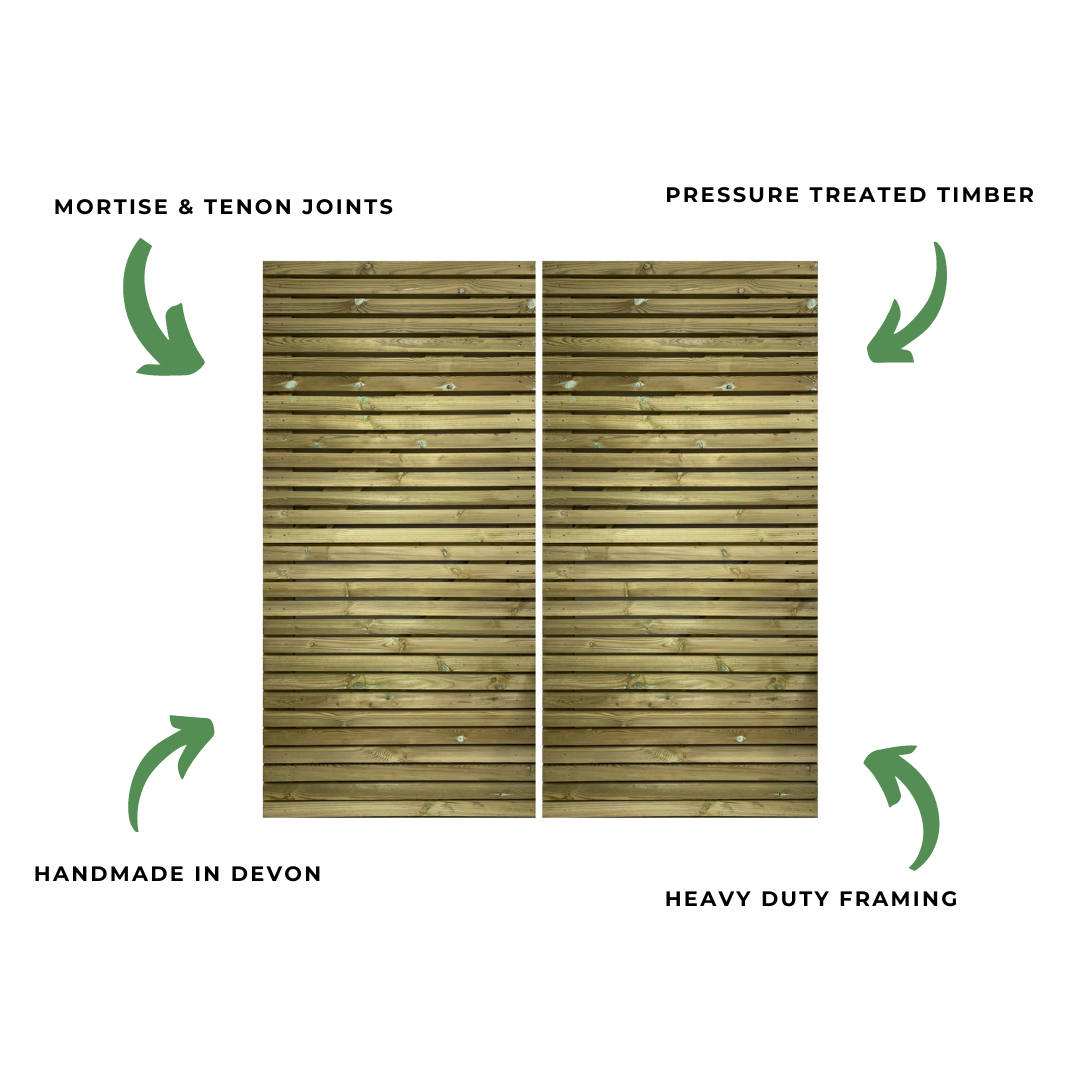 Redwood Slatted Driveway Gates | Ruby UK – Ruby Group