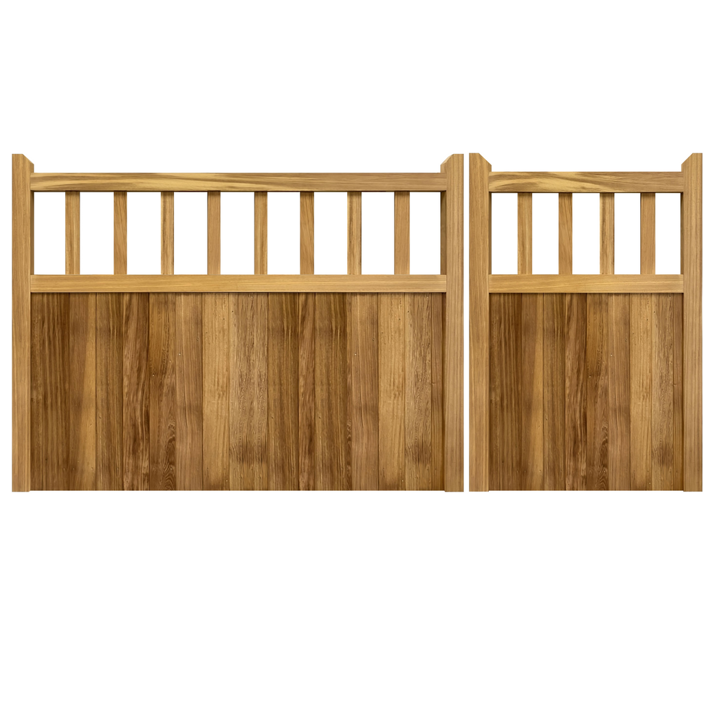 Iroko Hardwood Driveway Gates | Ruby UK – Ruby Group