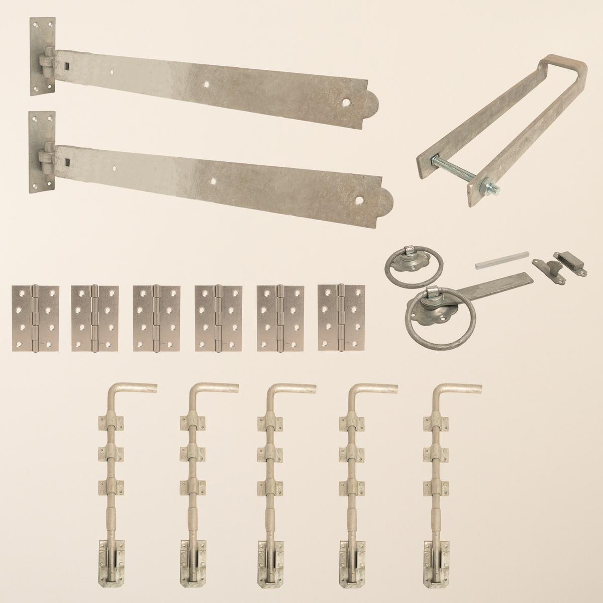 5 Leaf Bifold Entrance Gate Galvanised Ironwork Bundle