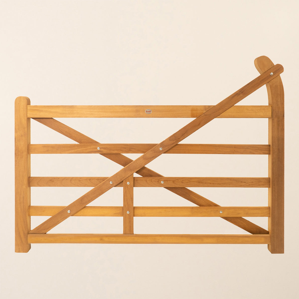 Hardwood Curved Heel Gate | Iroko | Ruby UK – Ruby Group