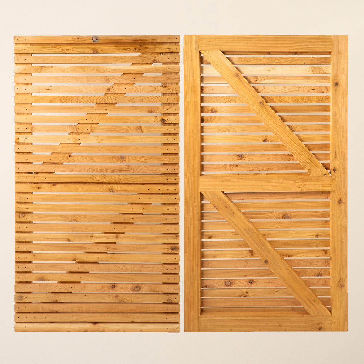 Cedar Slatted Gate - with Treated Bracing – Ruby Group