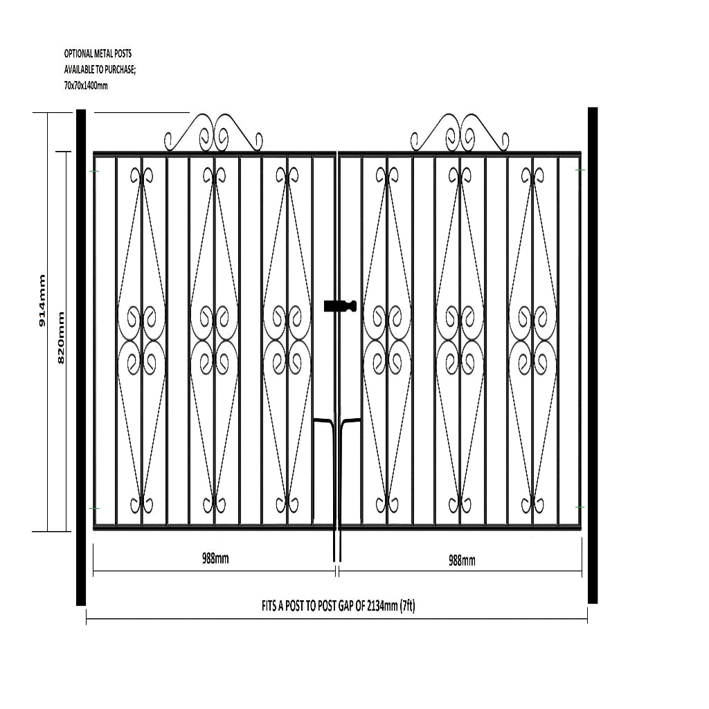 St Austell Flat Top Driveway Gate – Ruby Group
