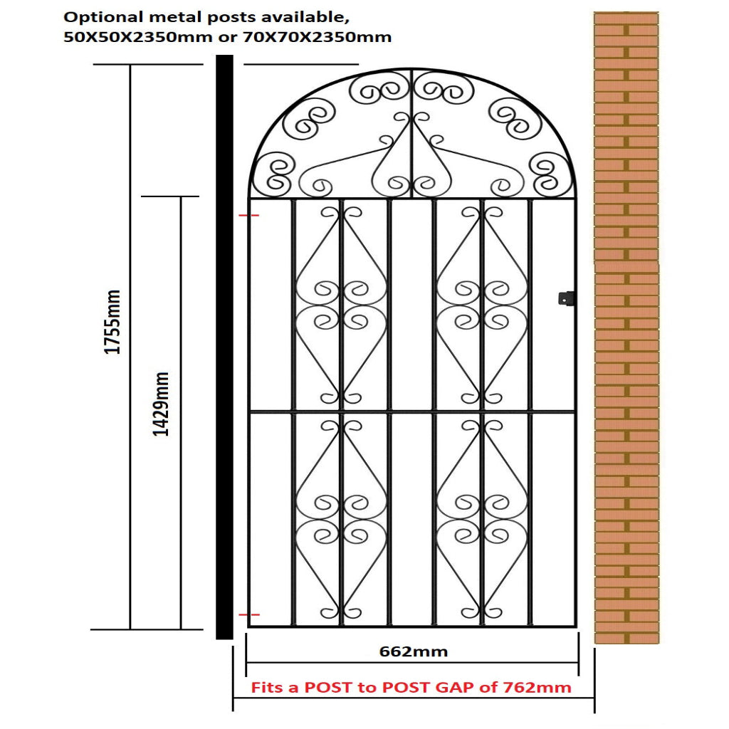 St Austell Bow Top Garden Gate Tall – Ruby Group