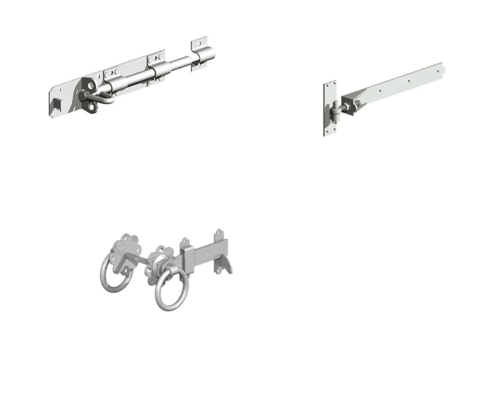 Side Gate Ironwork Bundle (1x Pair of 14" Galvanised Hinge) – Ruby Group