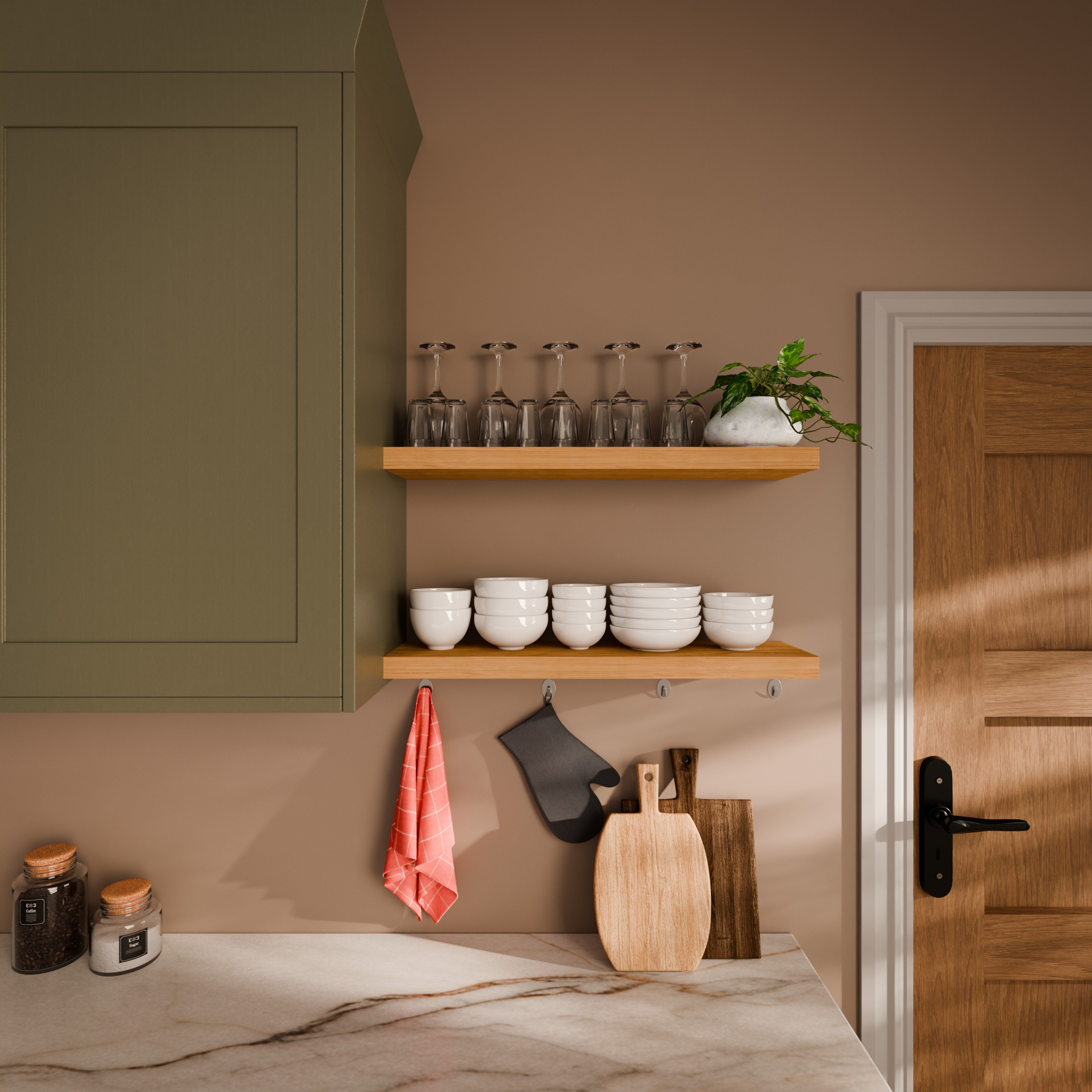 Bespoke Solid Wooden Floating Shelf - 220mm Depth x 50mm Thickness – Ruby Group