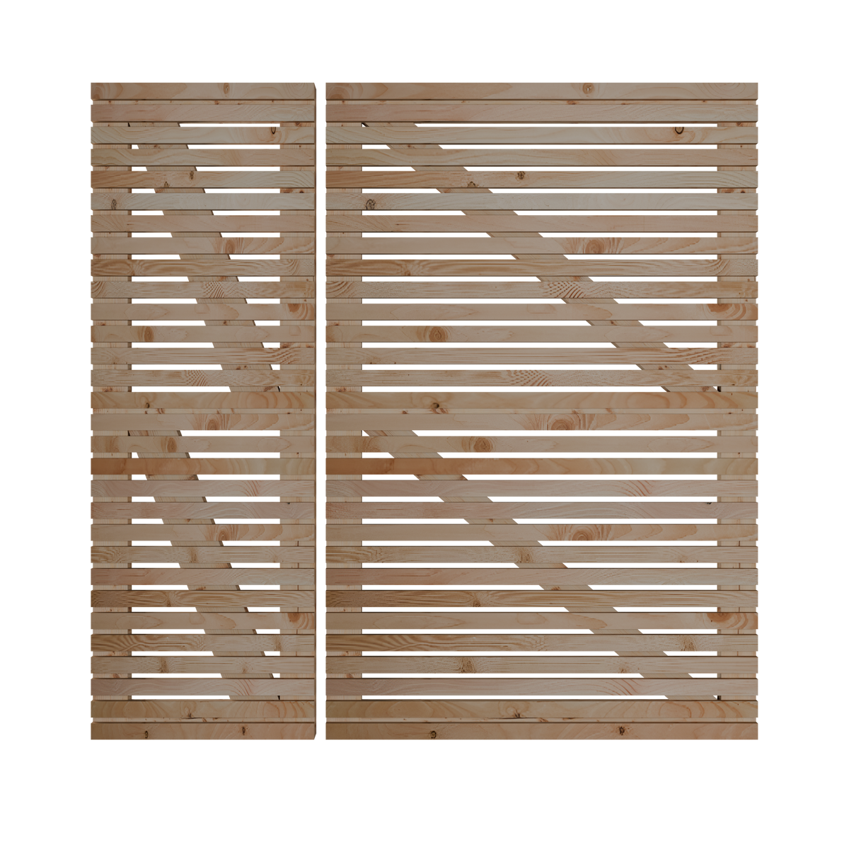 Larch Slatted 3/4 Split Entrance Gate (Pair) – Ruby Group