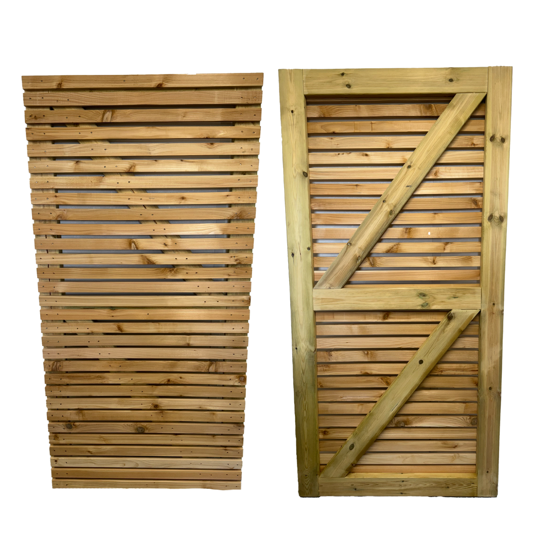 Cedar Slatted Gate - with treated bracing – Ruby Group