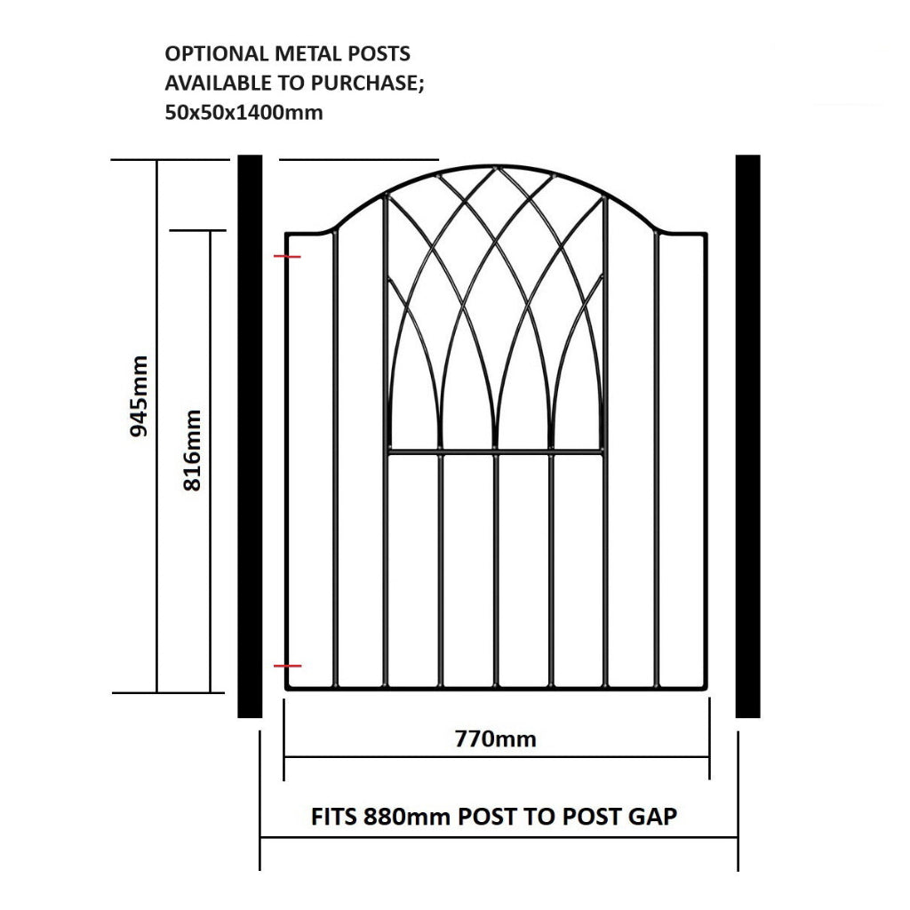 Altarnun Stepped Bow Top Garden Gate – Ruby Group
