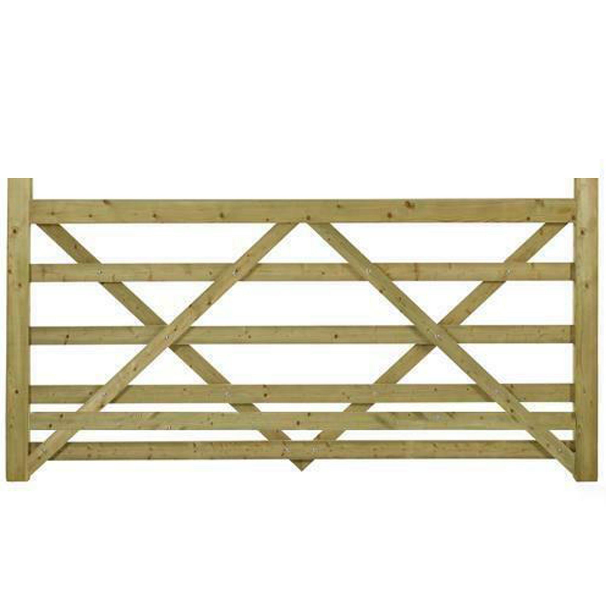 Extra Bottom Bar Diamond Brace Planed Gate | Ruby UK