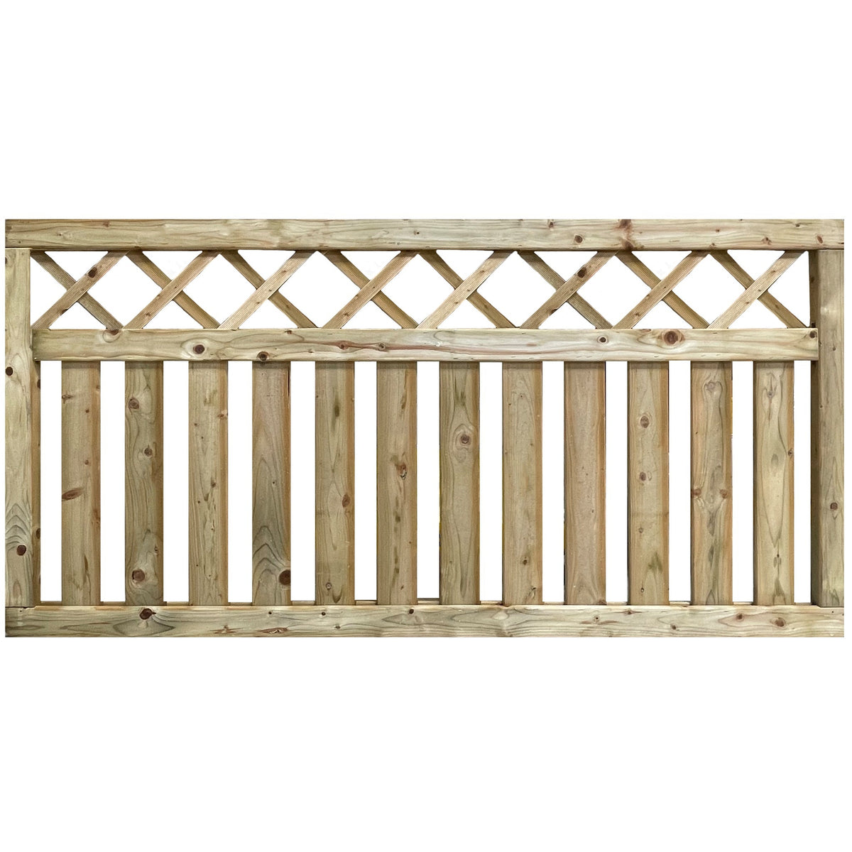 Cross Top Fence Panel | Pressure Treated | Ruby UK – Ruby Group