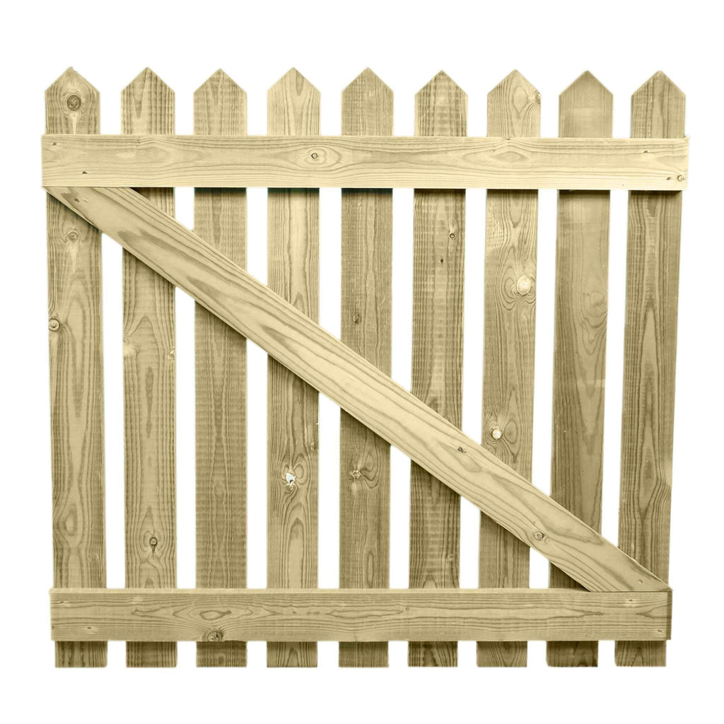 Pointed Top Picket Side Gate | 0.6m Height | Pressure Treated – Ruby Group