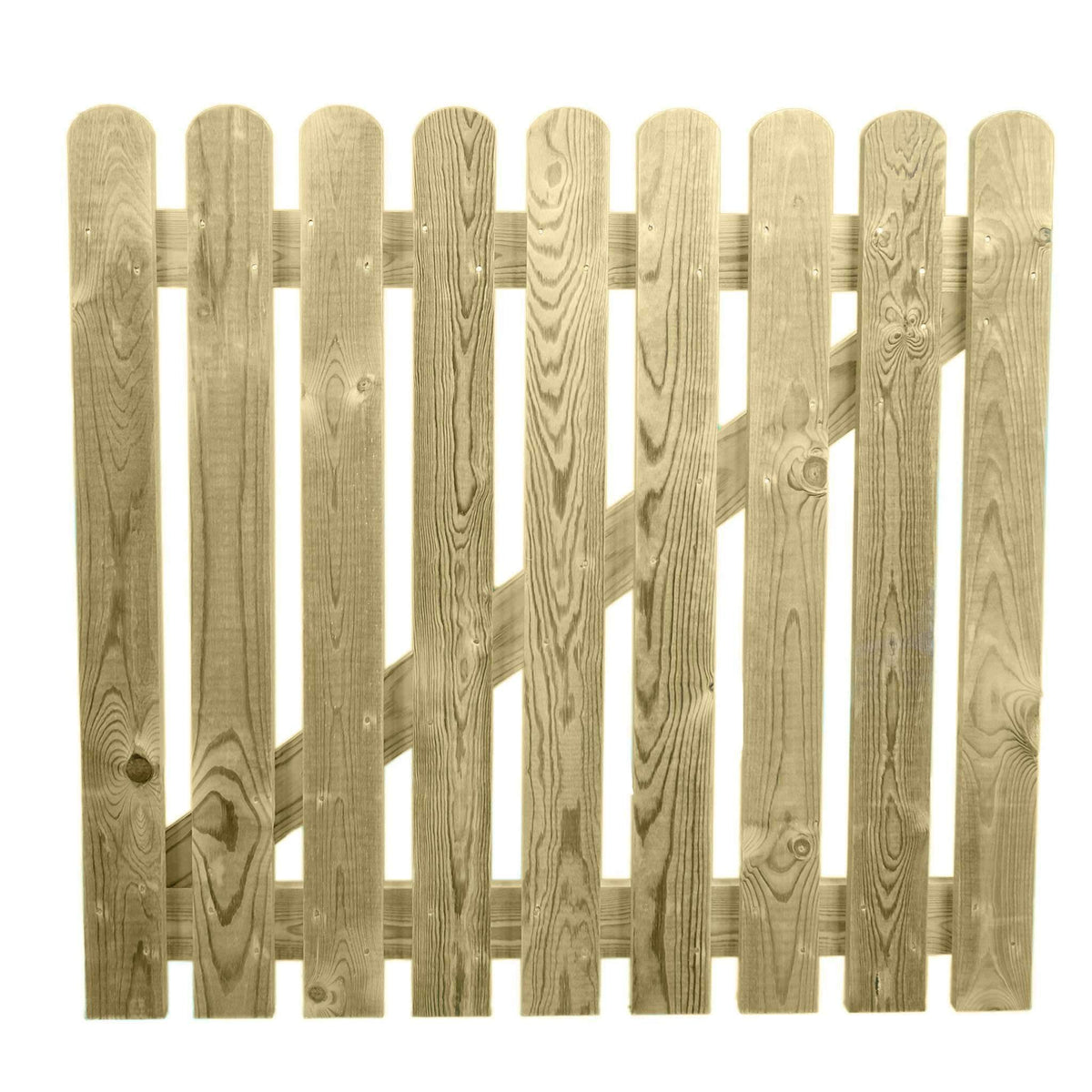 Picket Round Top Side Gate 0.9m | Garden | Side Gates – Ruby Group