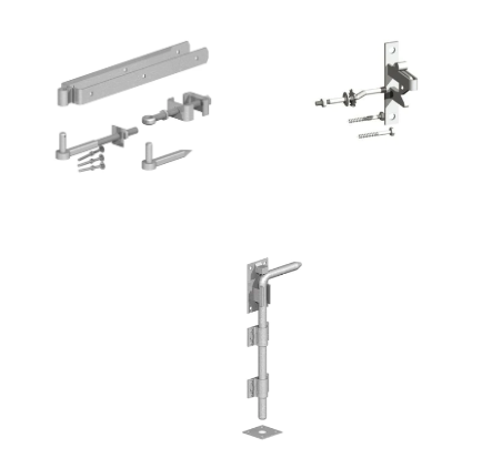 Diamond Brace Gate Ironwork Bundle Galvanised (1x 24" Galvanised ...